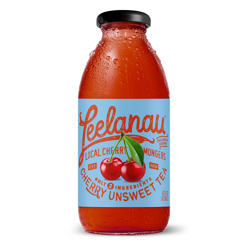 Cherry Unsweet Tea, Case of 12 - Leelanau Bottling Company